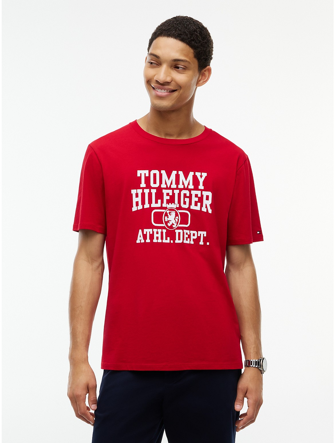 TOMMY HILFIGER men's athletic department logo t-shirt -